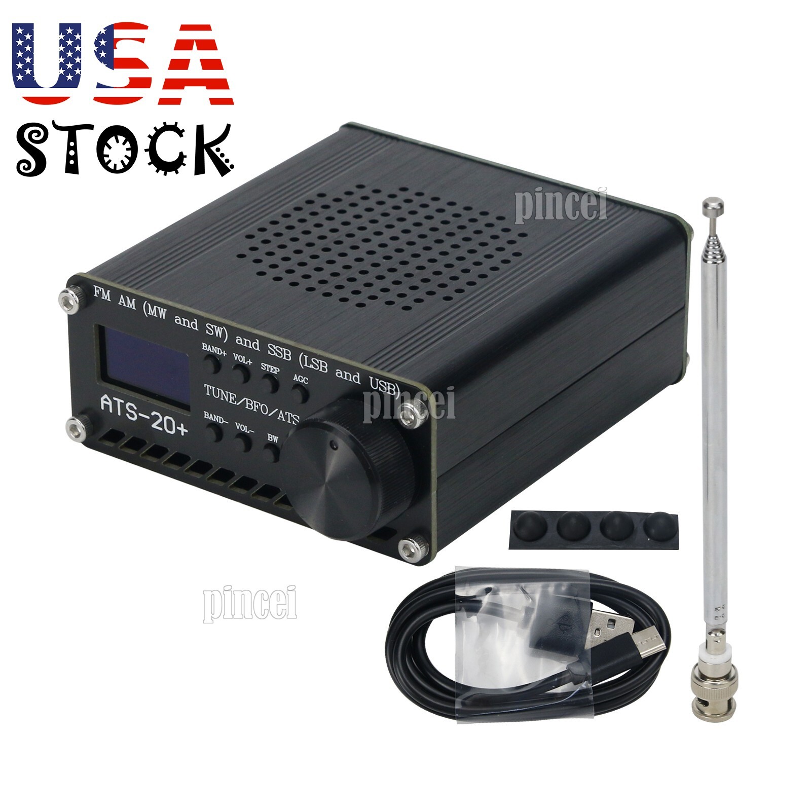 ATS-20+ Plus ATS20 V2 SI4732 Radio Receiver DSP SDR Receiver FM AM USA