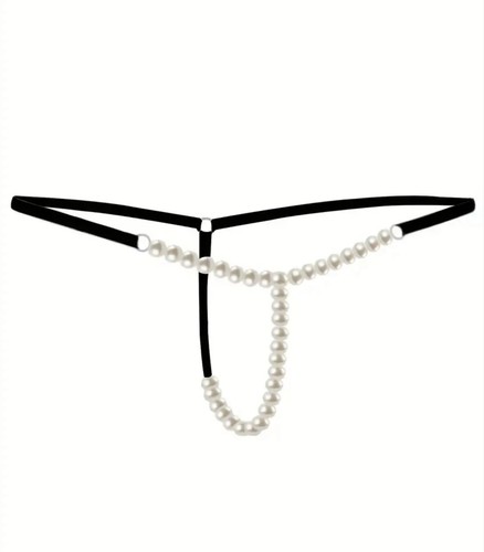 Two beautiful Lace Bling Pearl G-String Underwear Sexy Pearl Thong ...