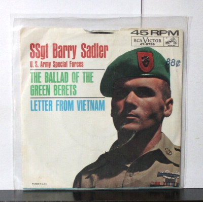 SGT. BARRY SADLER: The Ballad of the Green Berets RCA 7" Single 45 rpm ...