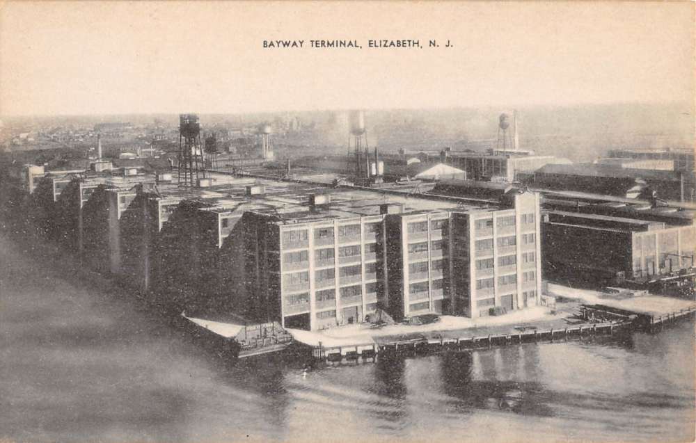 Elizabeth New Jersey Bayway Terminal Birdseye View Antique Postcard ...