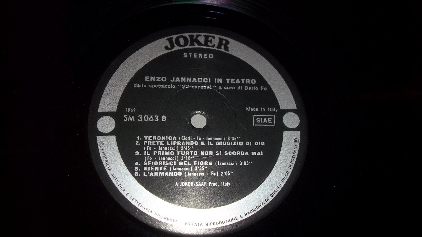 ENZO JANNACCI – IN THEATER – LP – MADE IN ITALY – - La Paz County ...