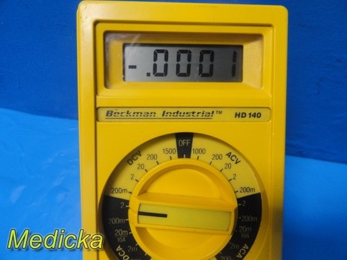 Beckman Industrial HD140 Digital Multimeter W/ Test Leads & 9V Battery ...