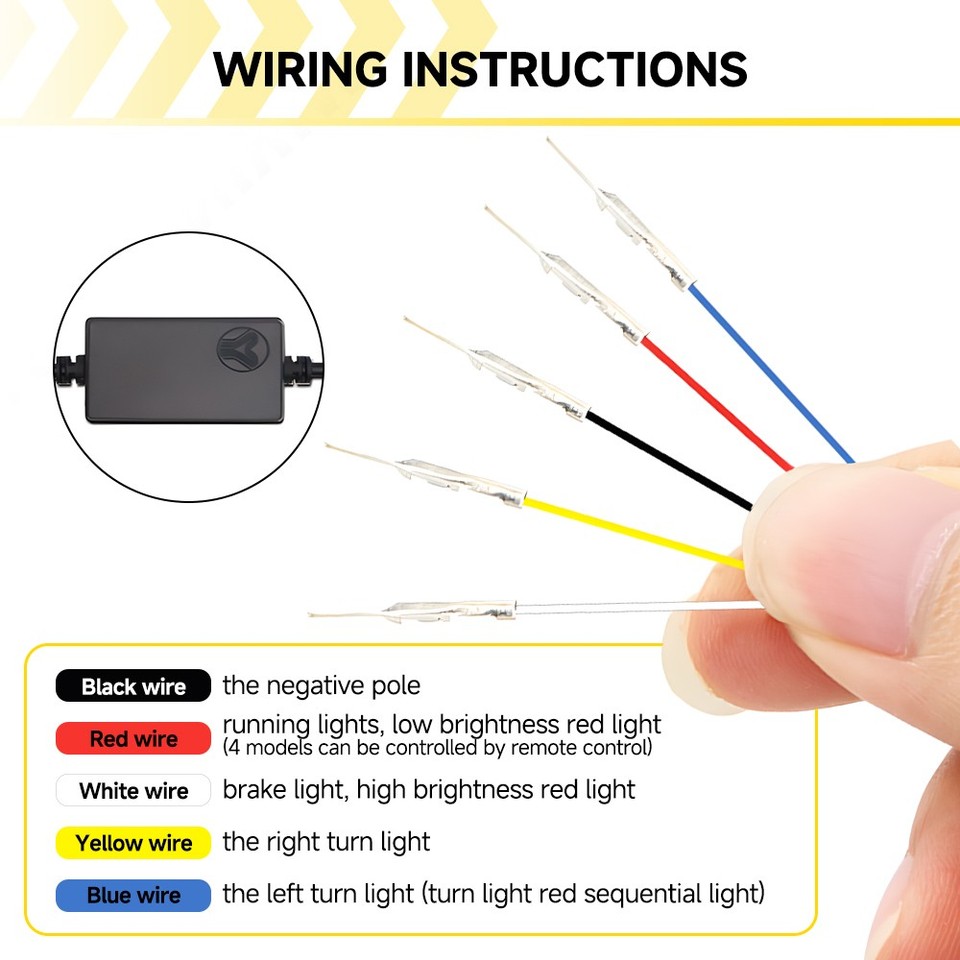 Carbon Fiber LED Tail Brake Light Strip Rear Spoiler Lip Trim Universal ...