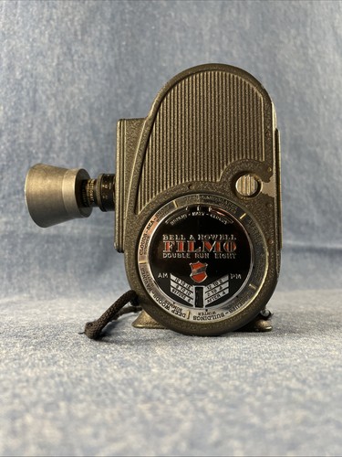 Vintage Bell & Howell FILMO Double Run Eight Wind Up 8mm Movie Camera ...
