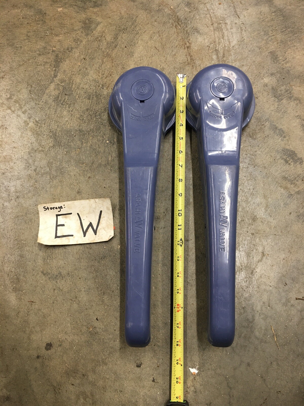 2 ASAHI Valve, Water, PVC, 18” Long, 3/4” Valve Stem Lever Handles | eBay