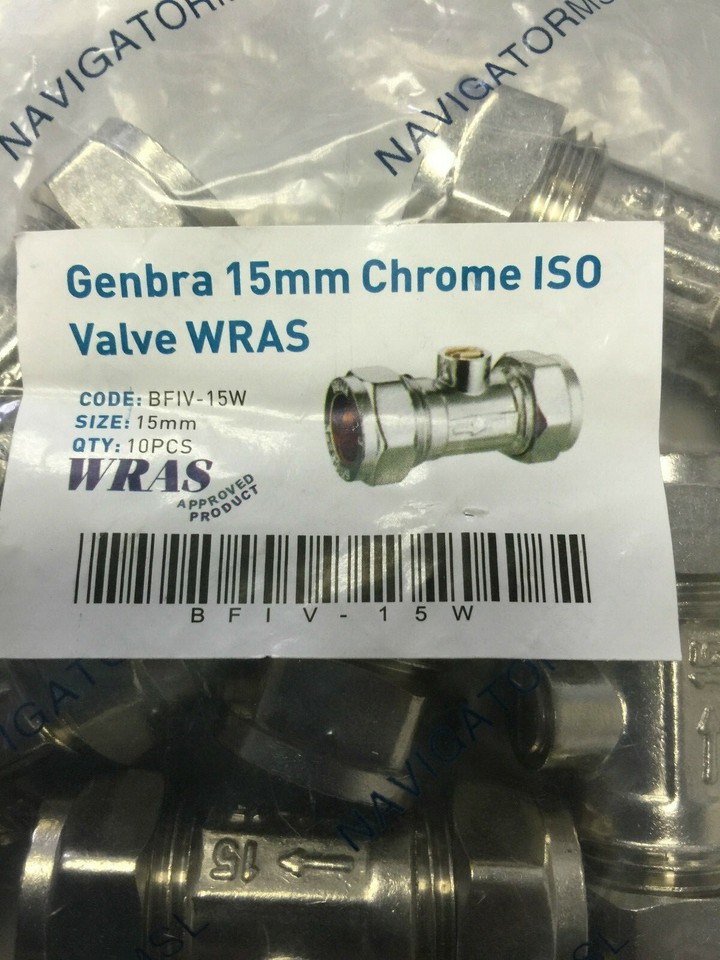 Compression Isolator Stop Valve Gas Lever Isolation Tap Shut Off 8mm ...