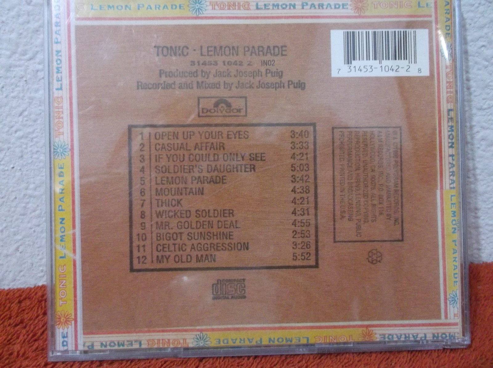 Lemon Parade by Tonic (CD, Jul-1996, A&M (USA)) 731453104228| eBay