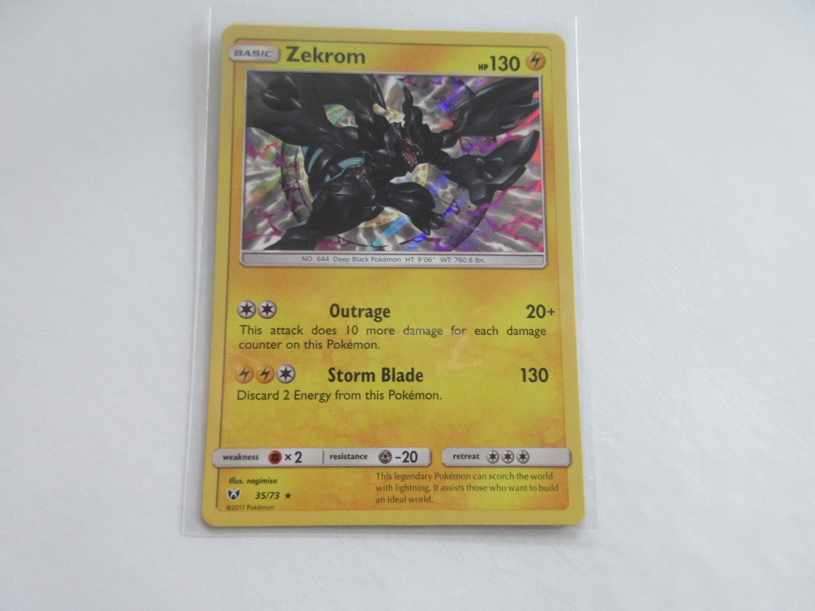 Zekrom Holo Shining Legends Pokemon Card NM | eBay