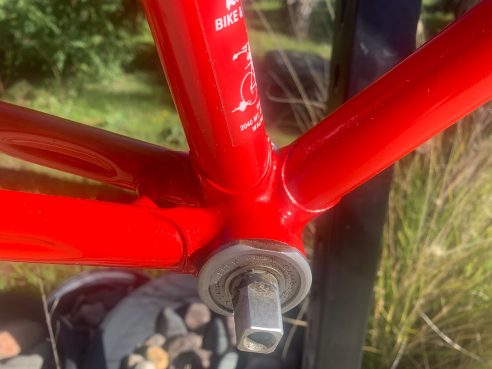 RON COOPER Hand Built Frame Set 1970's RED 55 x 55cm w/ Campagnolo HS ...