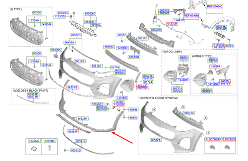 KIA SPORTAGE QL Front Bumper Lower Valance Panel Cover 86512D9500 NEW ...