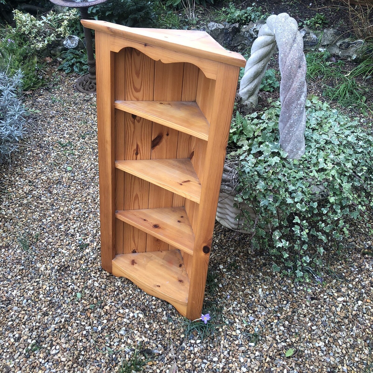 Old Wood Corner Shelves CoastalVogue SnazzyCorner 32" 3 Tier Antique