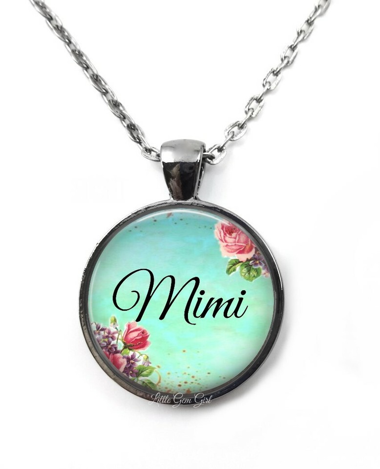 Mimi Charm Necklace Personalized Grandchildren's Name Custom Jewelry ...