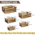 Set of 5 Large Wooden Crates, Nesting Storage Crate with Handles ...