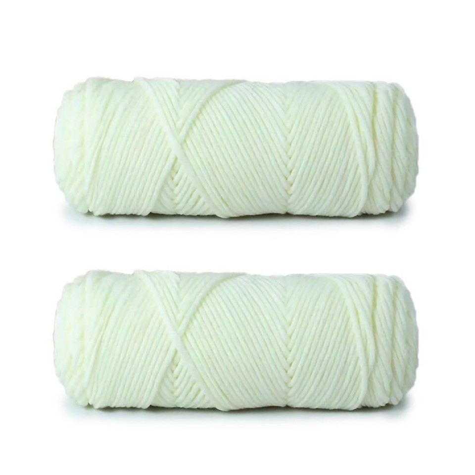 Knitting 200g Soft Woolen Yarn Chunky Crochet 8 Ply Thread Milk Cotton ...