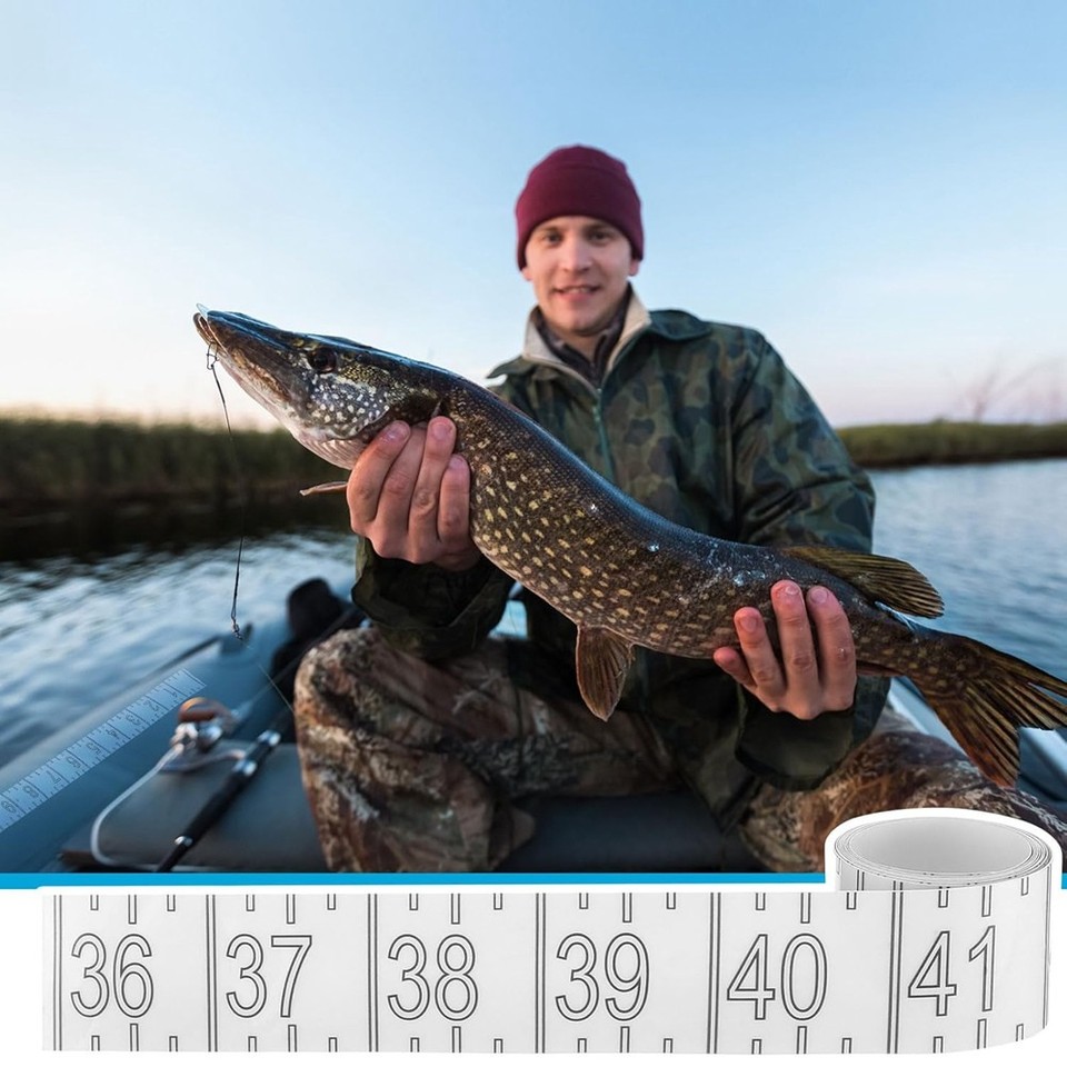 72 Inch Fish Measuring Tape Fish Ruler Sticker Decal Clear Self ...