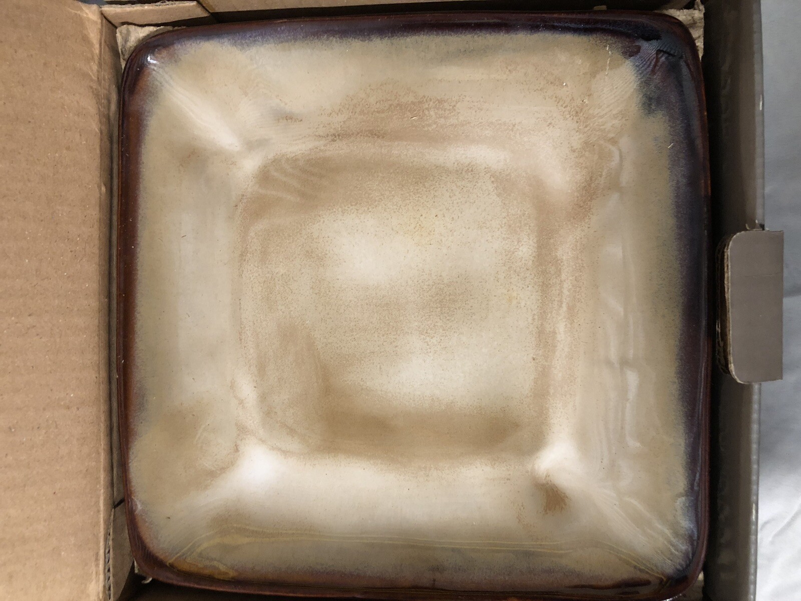 New SANGO Nova Brown 7 3/4" Square Salad Plates Set Of 2, 8 Total | eBay