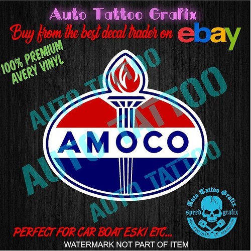 AMOCO GASOLINE Decal Sticker Vintage Australiana Garage PETROLEUM OIL ...