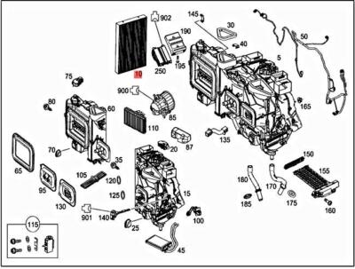 Genuine MERCEDES W447 V-CLASS W447 VITO Box Dualiner Dust filter ...