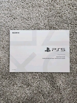 PS5 Playstation 5 Instruction Manual Video Game Accessories Quick Start ...