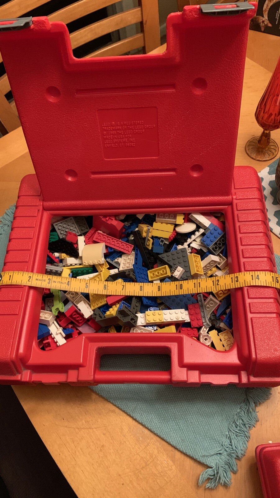 15” 1985 Red Lego Case - COMPLETELY Full of Legos | eBay