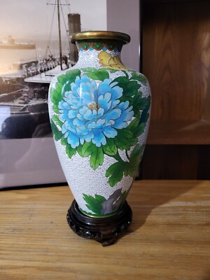 Jingfa Vase Chinese Cloisonnie Enamel Flower Vintage | eBay