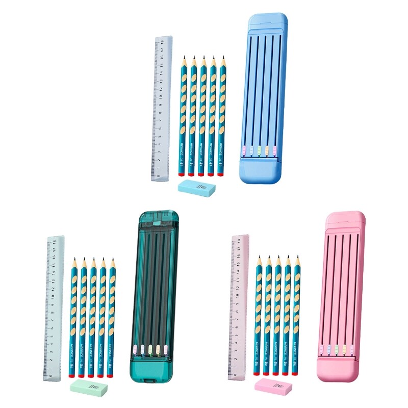 Student Stationery Set with Pencils Eraser Ruler Pen for Case ...