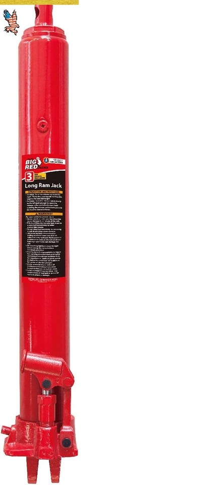 BIG RED 3 Ton Torin Hydraulic Long Ram Jack with Single Piston Pump ...
