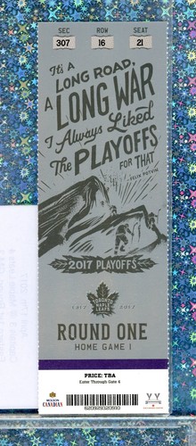 2017 Auston Matthews 1st NHL Playoff GOAL Ticket Maple Leafs GM3 ...