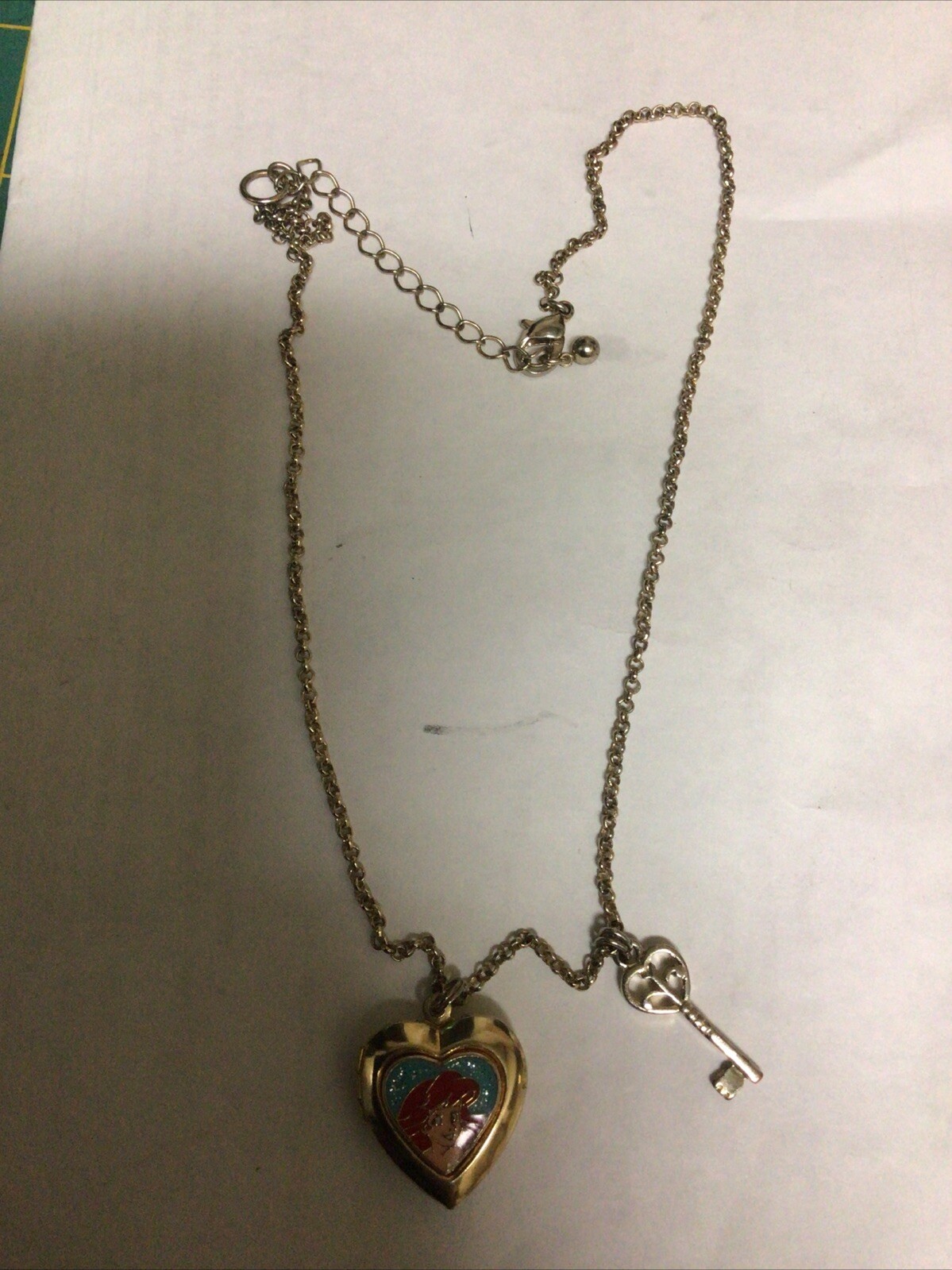 Vintage Disney Little Mermaid Ariel Pendant Chain Ne… - Gem