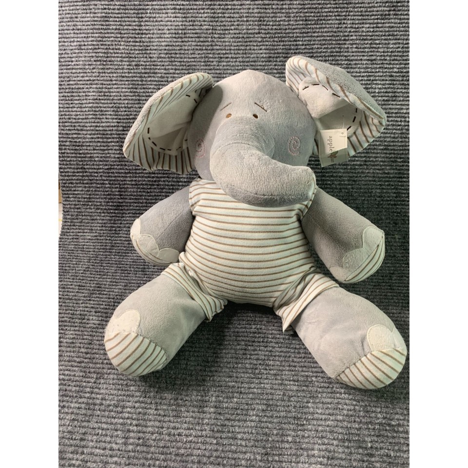 New Birchwood Apple Sauce Plush Elephant Elliot 18 in tall stuffed ...