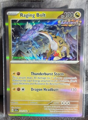 Pokemon TCG Card Raging Bolt 111/142 S&V Stellar Crown Black Star Rare ...