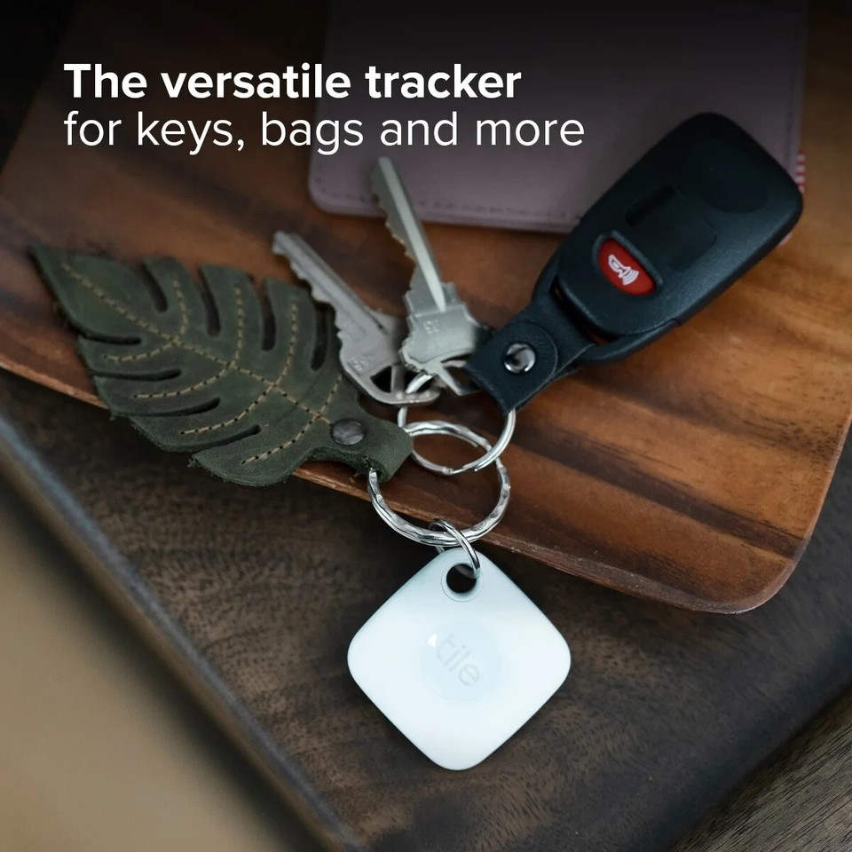 Tile Mate (2022) White Bluetooth Tracker, Keys Finder and Item Locator ...