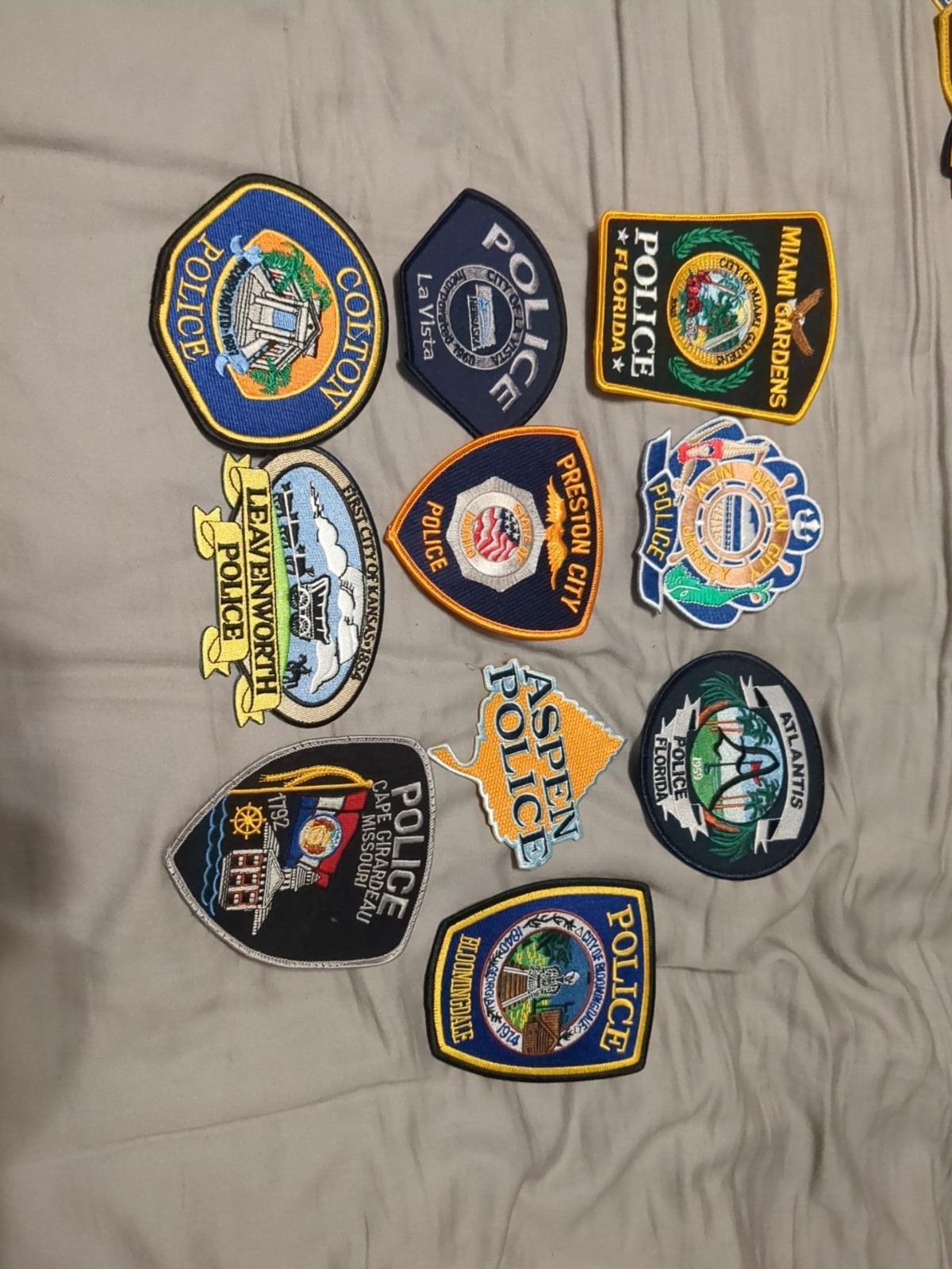 POLICE DEPARTMENT Patch Law Enforcement Patches Lot Of 10 @ | eBay
