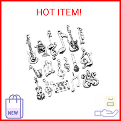 WOCRAFT 50pcs Wholesale Bulk Lots Instrument Music Notes Charms for ...