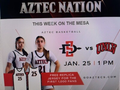 San Diego State Aztec XL Woman's Basketball Jersey (from game on ...