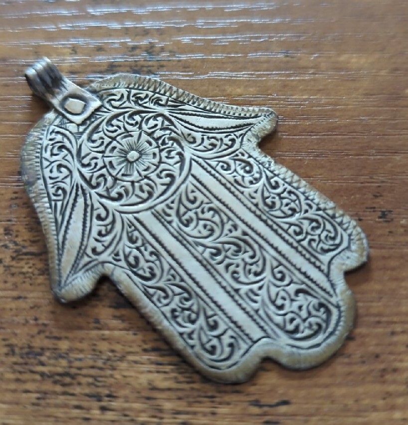 Authentic Antique Hamsa Moroccan Berber Talisman Pendant Hand of Fatima ...