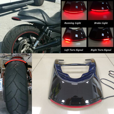 For 2002-2017 Harley V-Rod VRSC VRSCAW VRSCD Rear Fender & Red Turn ...