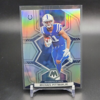 2022 Mosaic NFL Football MICHAEL PITTMAN JR. #84 TRUE SILVER HOLO PRIZM ...