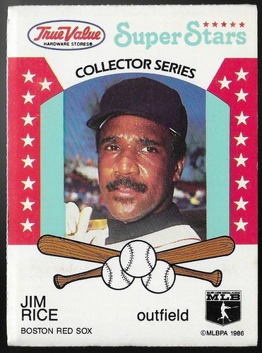 Jim Rice 1986 True Value Hardware Super Stars Collector Series #7 ...
