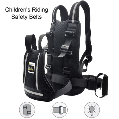 Kids Motorcycle Safety Belt Adjustable Child Reflective Rear Seat Belt ...