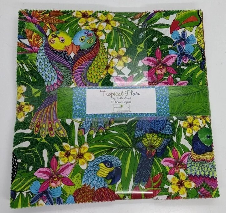 Tropical Flair Hello Angel 10" Quilting Fabric Squares Bundle ...