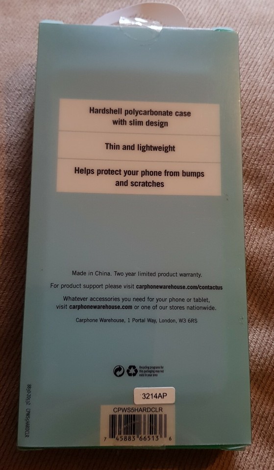Samsung Galaxy S5 Hard Case Carphone Warehouse | eBay UK