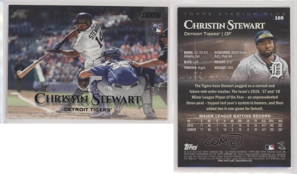 2019 Topps Stadium Club Black Foil Christin Stewart #168 te2 | eBay