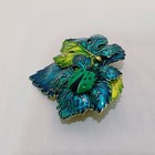 Vintage Leaf Ladybug Green Enamel Metal Brooch Pin Made in Germany 1.5 ...