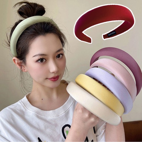Womens Headband Padded Hairband Wide Sponge Hair Hoop Head Band Hair ...
