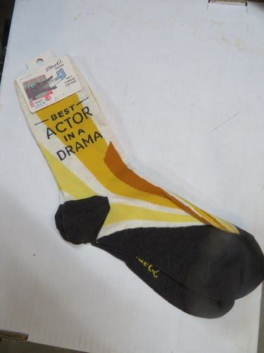 Blue Q Womens Crew Socks " Best Actor In a Drama " size 5-10 novelty ...