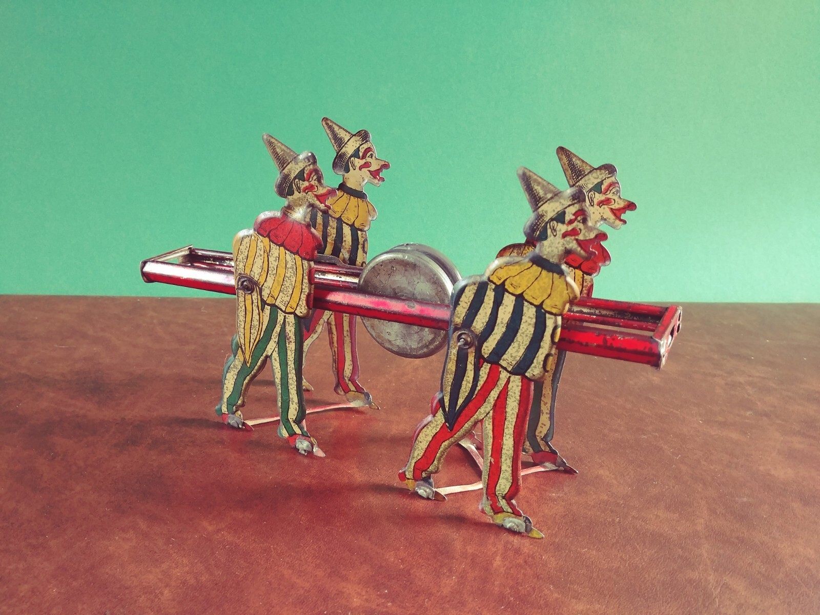 Rare 1910's France Tin Gyroscope Acrobat Circus Clowns Tinplate Marklin ...