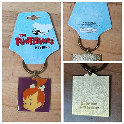 Hanna Barbera The Flintstones Pebbles Keychain 1994 | eBay