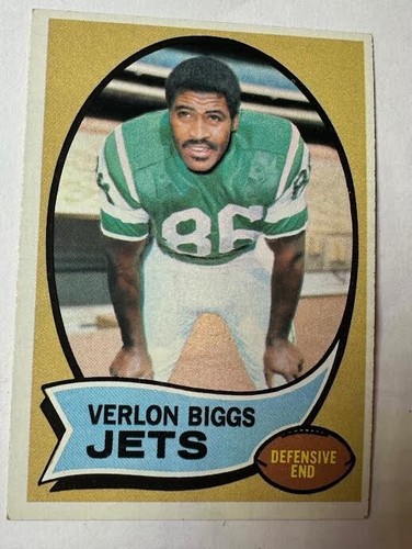 1970 Topps # 3 Verlon Biggs New York Jets EX-NM | eBay