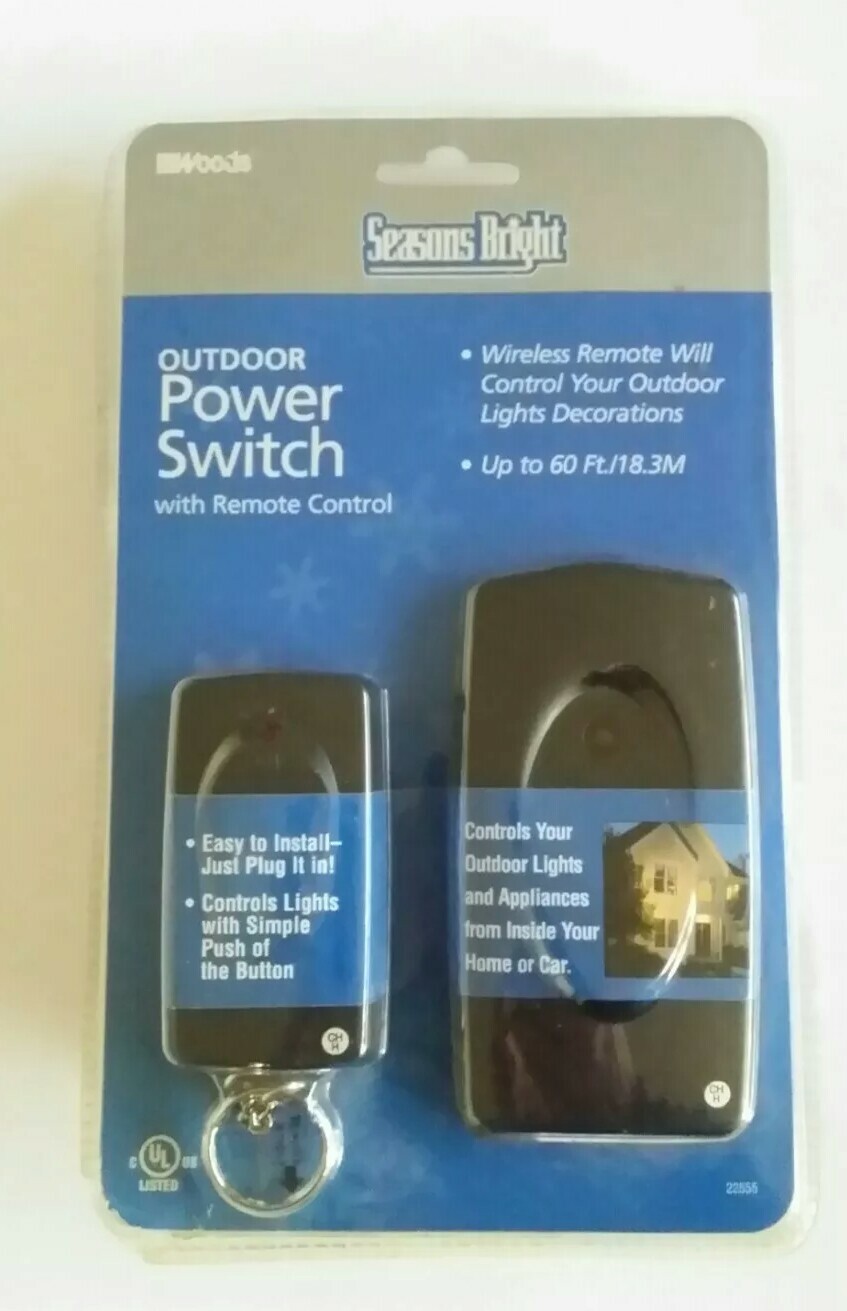 Woods Outdoor Power Switch with Remote Control 22555 - NEW | eBay